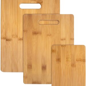 Bamboo Natural Wood Cutting Board (Set of 3) (Large)