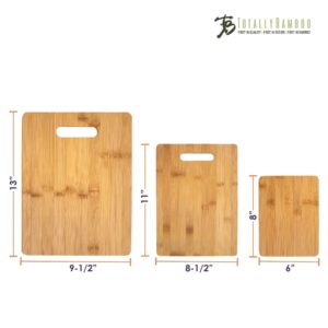 Bamboo Natural Wood Cutting Board (Set of 3) (Large)