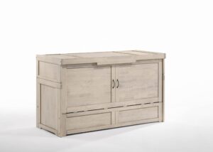 night & day murphy cube cabinet bed (antique white) queen 80 x 60