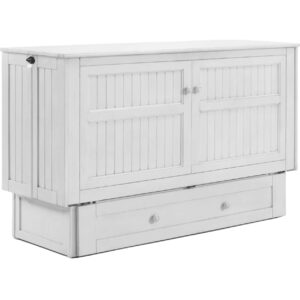 night and day furniture daisy murphy cabinet bed, queen, white