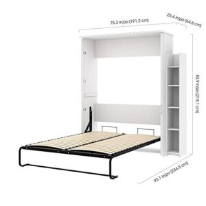 Atlin Designs 76" Queen Murphy Bed and 1 Storage Unit in White