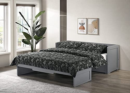 Night & Day Furniture Fully Assembled Night and Day Cube Cabinet Murphy Chest Bed (Queen, Gray), Grey