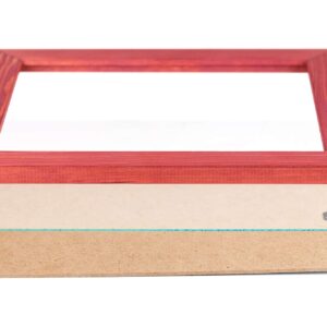 Rustic Wooden Picture Frames 8x10 - Red - Set of 2-100% Natural Eco Solid Wood and High Definition Real Glass for Wall Hanging Photo Frame