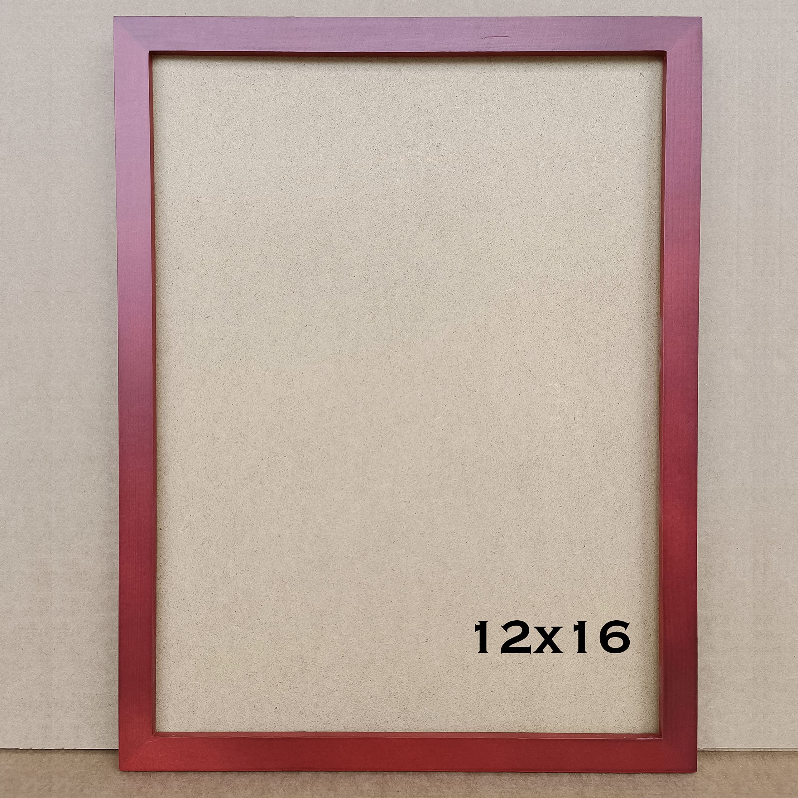 ZXT-parts 12x16 Picture Frame Red. Solid Wood, 2 Acrylic Panels (not Glass), 1 Piece of Copper Paper (Black and White), can Display Works of Art, Photos, etc. Wall hanging.1 Pack.