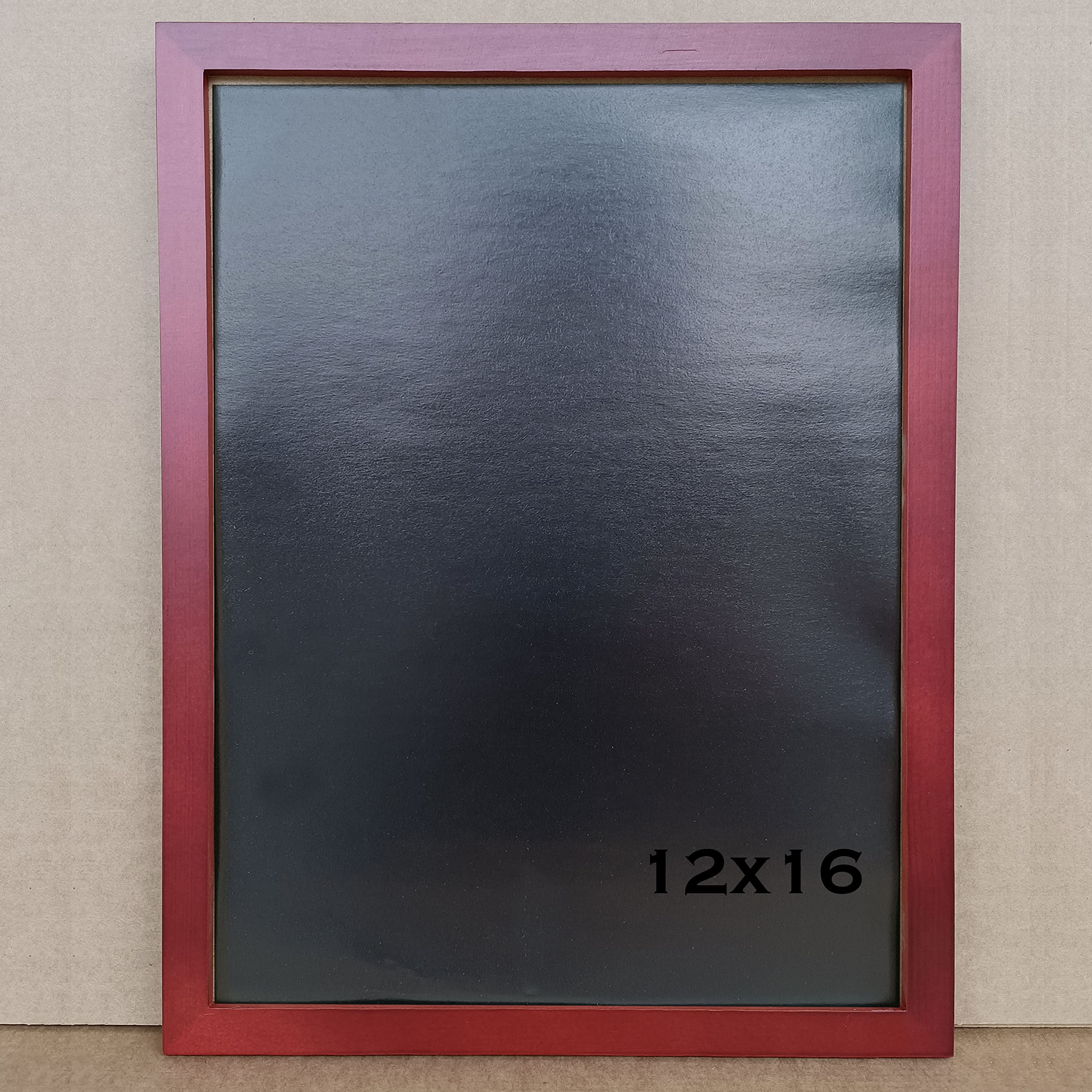 ZXT-parts 12x16 Picture Frame Red. Solid Wood, 2 Acrylic Panels (not Glass), 1 Piece of Copper Paper (Black and White), can Display Works of Art, Photos, etc. Wall hanging.1 Pack.