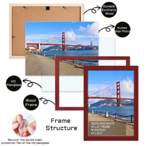 Diamond Painting Frames 10x14 Frame for Wall Hanging,Poster Frames Wood Rectangle Picture Frame for Baby Scan,Poster,Walls Decoration,Anniversary,Wedding,Christmas,Housewarming(Red)