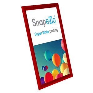 SnapeZo Notice Frame 11x17 Inches, Red 1 Inch Aluminum Profile, Front-Loading Snap Frame, Wall Mounting, Sleek Series