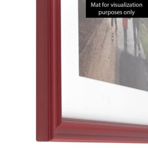 ArtToFrames 8.5x11 inch Red Stain on Red Oak Wood Picture Frame, WOM0066-60823-YRED-8.5x11