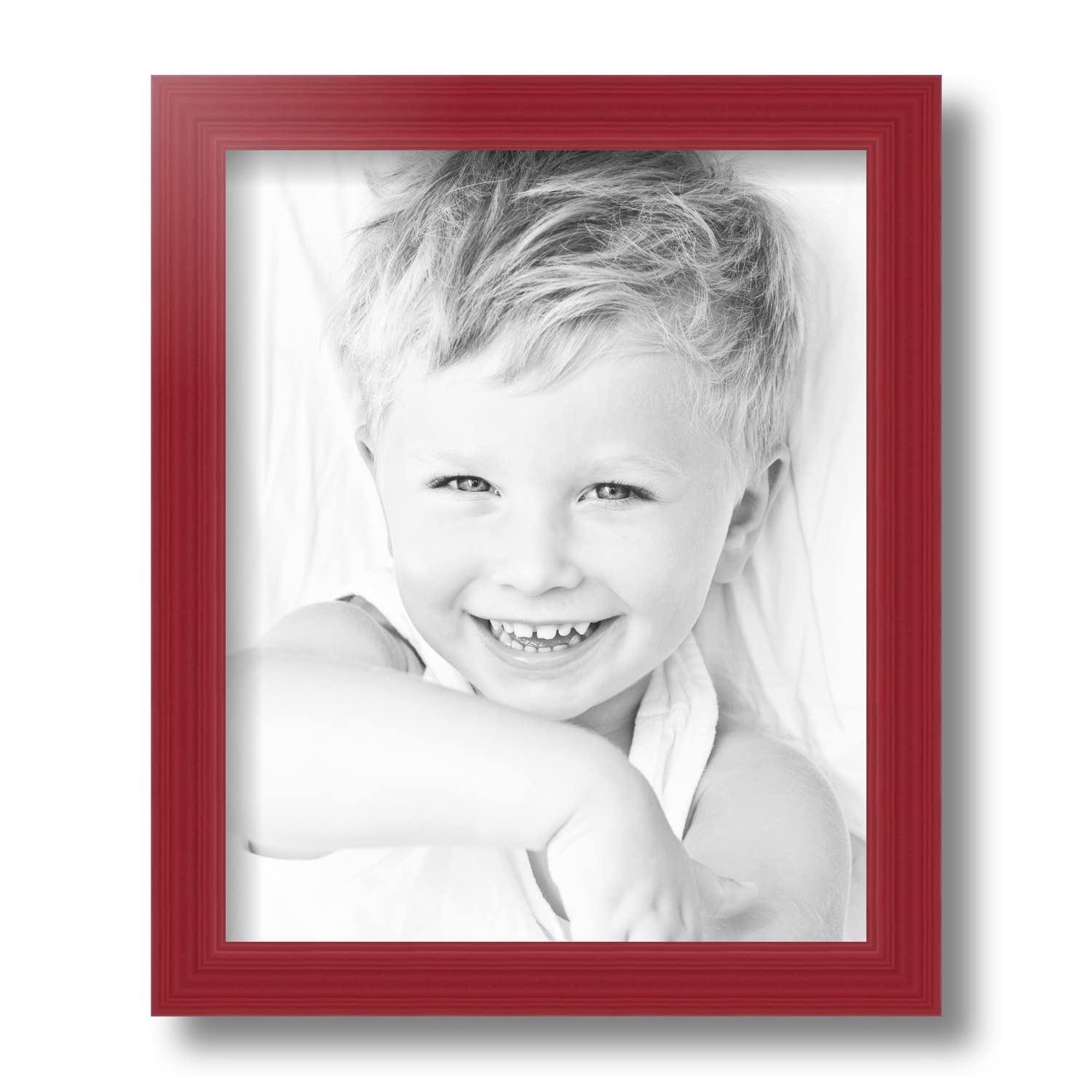 ArtToFrames 8.5x11 inch Red Stain on Red Oak Wood Picture Frame, WOM0066-60823-YRED-8.5x11