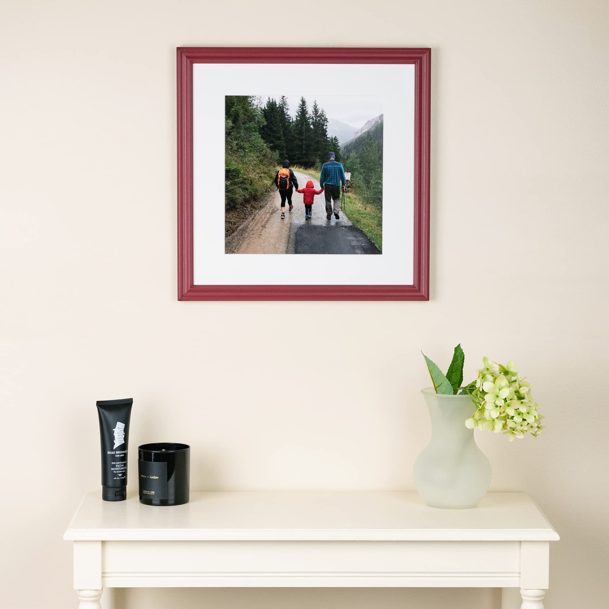 ArtToFrames 8.5x11 inch Red Stain on Red Oak Wood Picture Frame, WOM0066-60823-YRED-8.5x11