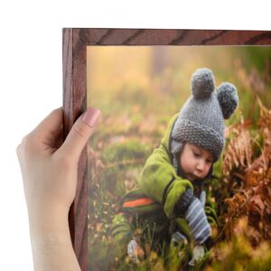 arttoframes 16x20 inch cherry on red oak wood picture frame, wom0066-1343-ychy-16x20