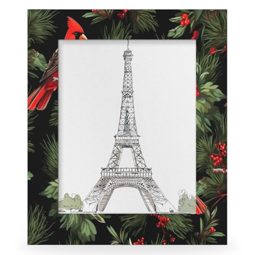 Mardesigns Merry Christmas 11x14 Picture Frame, Red Bird Winter Display Pictures11x14 or 8x10 Photo, Wall Gallery Photo Frames and Tabletop Display Frame