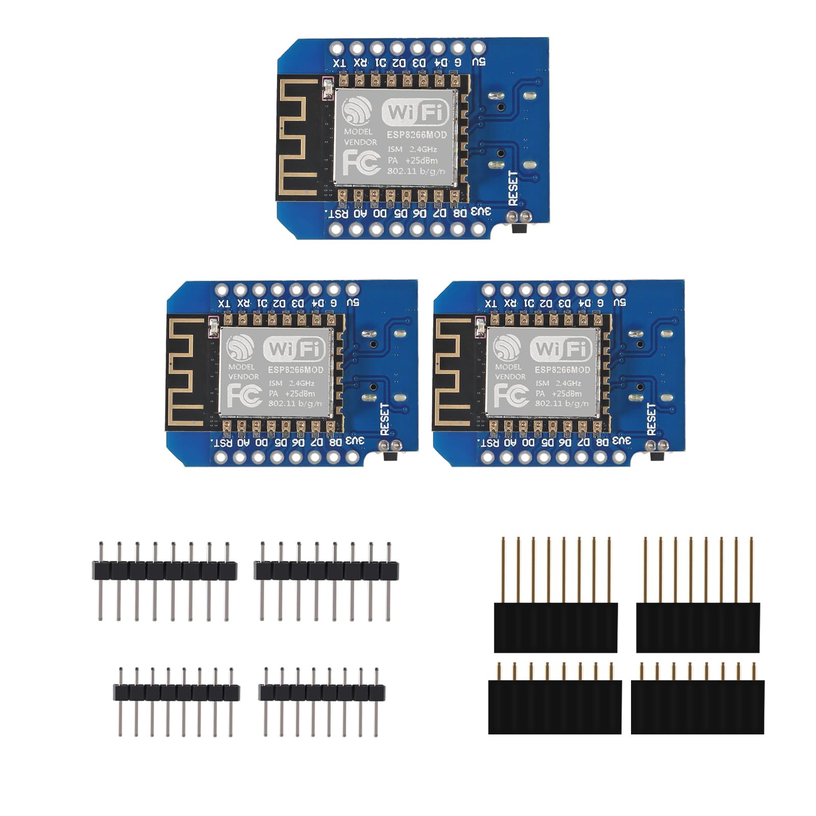 3Pcs ESP8266 Type C ESP-12 ESP-12F NodeMcu Mini D1 Module WeMos Lua 4M Bytes WLAN WiFi Internet Development Board with Type C USB Connection