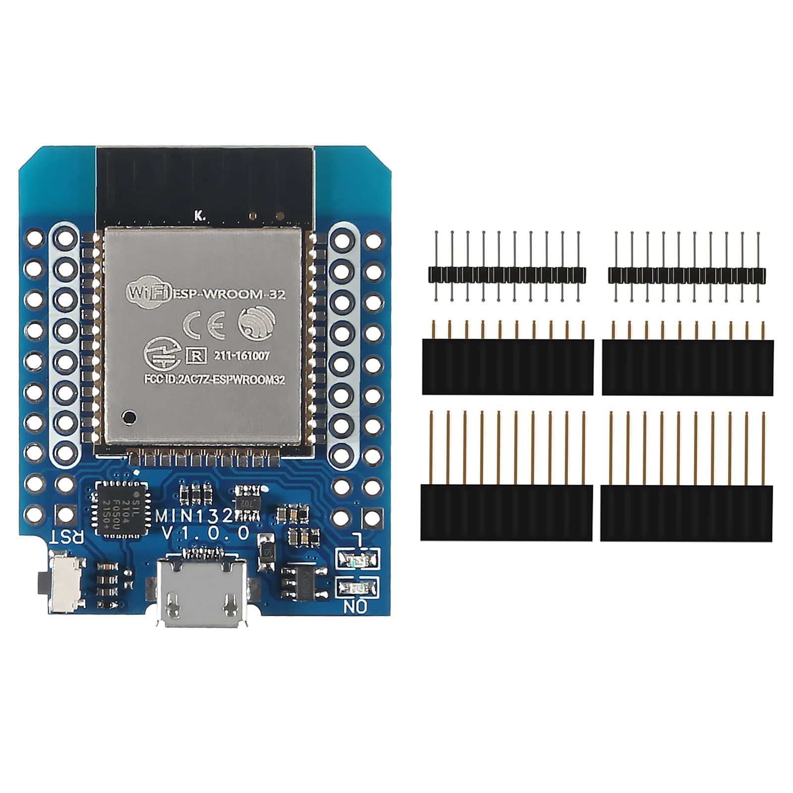 DWEII 5PCS ESP32 Mini NodeMCU Board ESP32 D1 Mini ESP-32 WiFi+Bluetooth Development Module Board Base on ESP8266 Compatible with Arduino WeMos D1 Mini