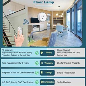 Remote Control Outlet, ELECTOP 15A/1500W Wireless Outlet Power Switch, No Wire Long Range Electrical Switch Plug On/Off for Lights, Fans, Christmas Lights, Household Appliance, 4000V Anti Surge