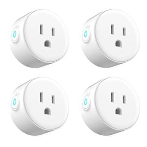 wifi smart plug for alexa,eessley mini wireless mini remote control outlet with timing function,compatible with amazon alexa google home,echo dot and ifttt, no hub required smart socket - 4 packs