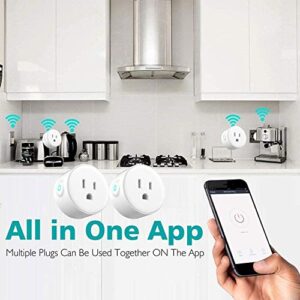 WiFi Smart Plug for Alexa,Eessley Mini Wireless Mini Remote Control Outlet with Timing Function,Compatible with Amazon Alexa Google Home,Echo Dot and IFTTT, No Hub Required Smart Socket - 4 Packs