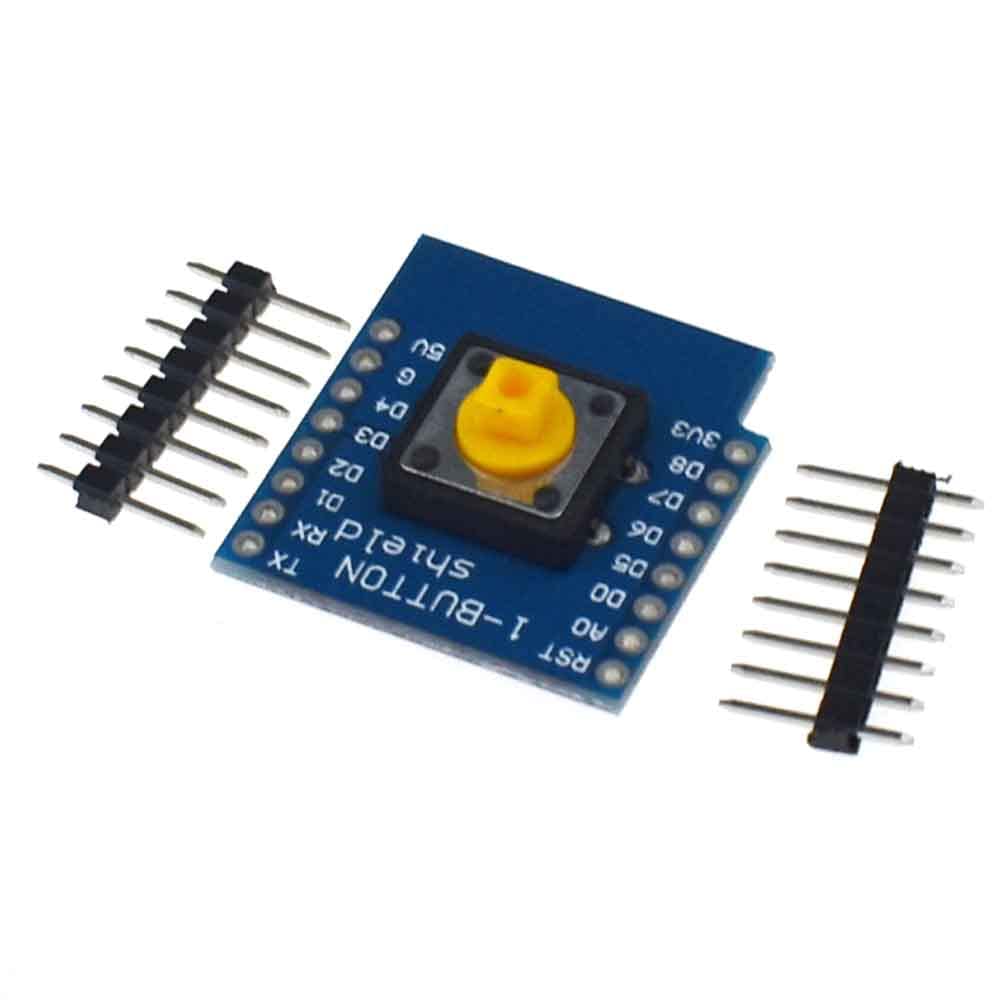 1-Button One Button Shield for WeMos D1 Mini Button Wemos D1 Mini Button Switch Module with Pins Standard