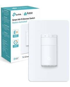 kasa smart motion sensor switch, dimmer light switch, single pole, needs neutral wire, 2.4ghz wi-fi, compatible with alexa & google assistant, ul certified, no hub required(es20m) white 1-pack