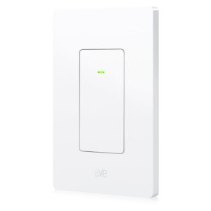 eve light switch – connected wall switch (apple homekit), single, alternating & cross switches, compatible with multi-location setups, schedules, no bridge required, bluetooth,thread