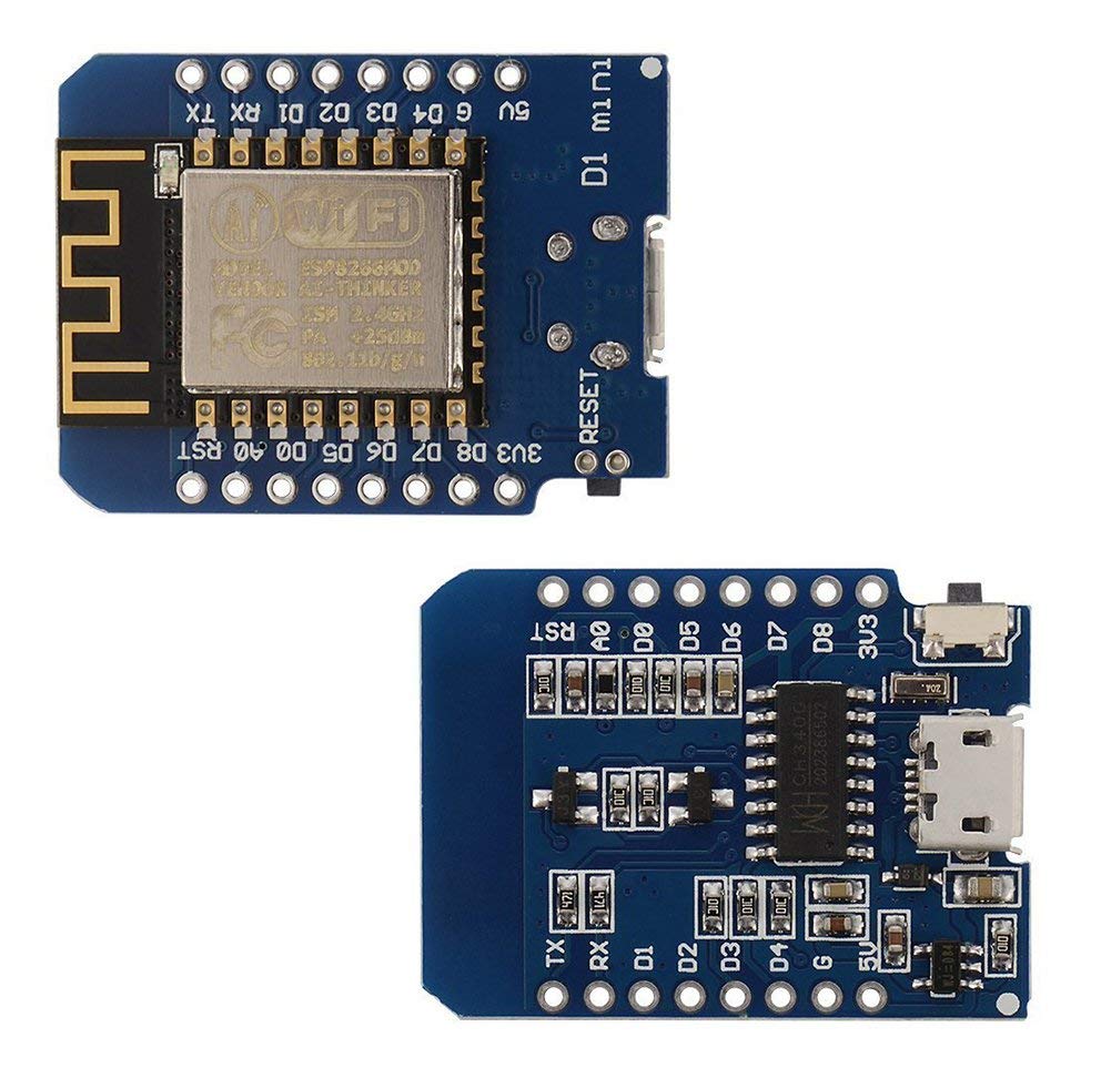 JacobsParts 5-Pack D1 Mini NodeMCU LUA MicroPython WiFi ESP8266 ESP-12 WeMos Microcontroller