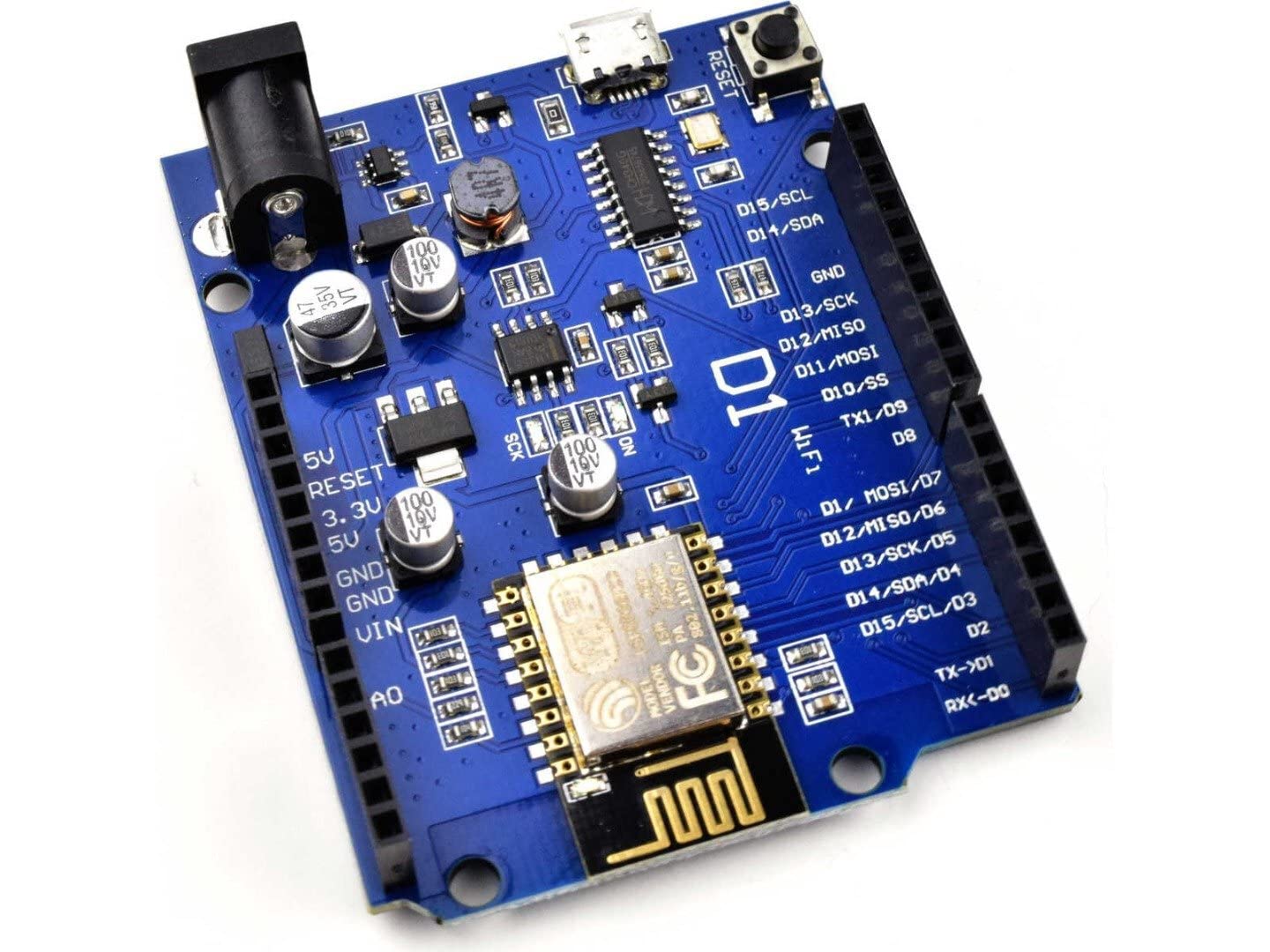 CANADUINO® Wemos D1 ESP8266 Wi-Fi Board 80-160MHz - IoT - Compatible with Arduino and NodeMCU