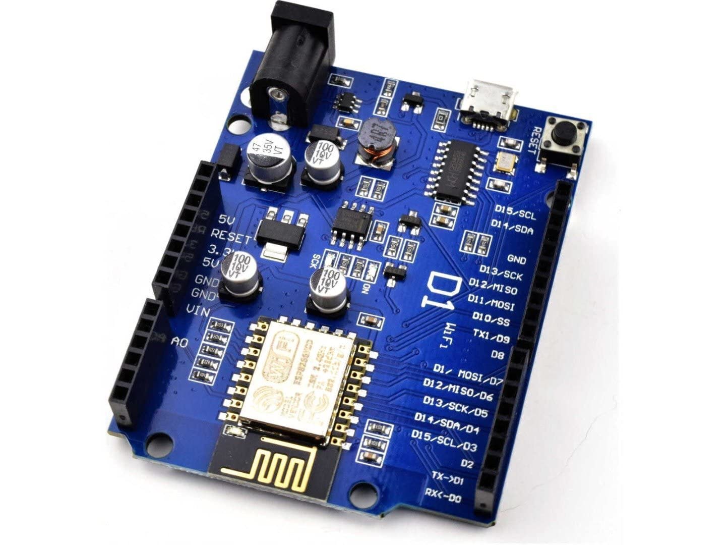 CANADUINO® Wemos D1 ESP8266 Wi-Fi Board 80-160MHz - IoT - Compatible with Arduino and NodeMCU