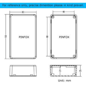 ABS Plastic Project Boxes for Electronics, Waterproof Junction Box, Electrical Project Enclosure, Black Dustproof Project Case - 3.93 x 2.36 x 0.98 inch