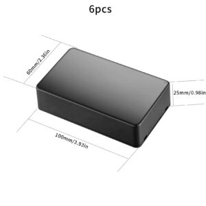 ABS Plastic Project Boxes for Electronics, Waterproof Junction Box, Electrical Project Enclosure, Black Dustproof Project Case - 3.93 x 2.36 x 0.98 inch