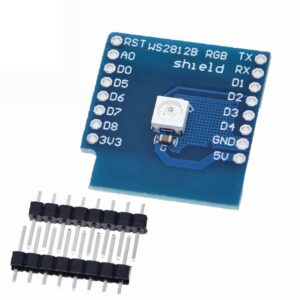 1pcs esp8266 for wemos d1 module ws2812b rgb shield for wemos d1 mini esp8266 module board wiht pins esp8266