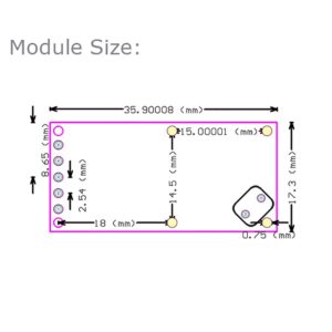 DIYmall RCWL-0516 Motion Detection Sensor, Microwave Radar Sensor, Switch Module, for Arduino ESP8266 Nodemcu Wemos, for Raspberry PI, for Human Rat Cat Detector, Detection Distance 5-7m