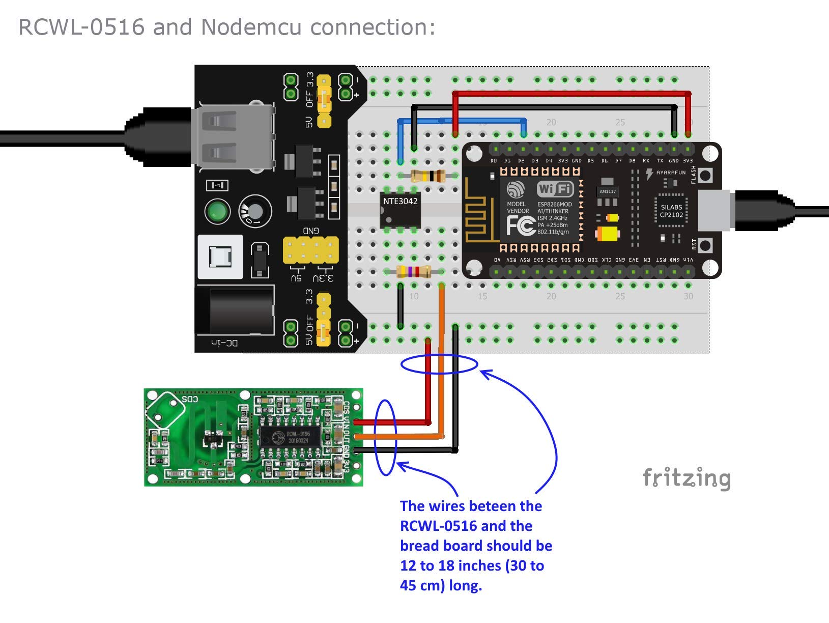 DIYmall RCWL-0516 Motion Detection Sensor, Microwave Radar Sensor, Switch Module, for Arduino ESP8266 Nodemcu Wemos, for Raspberry PI, for Human Rat Cat Detector, Detection Distance 5-7m