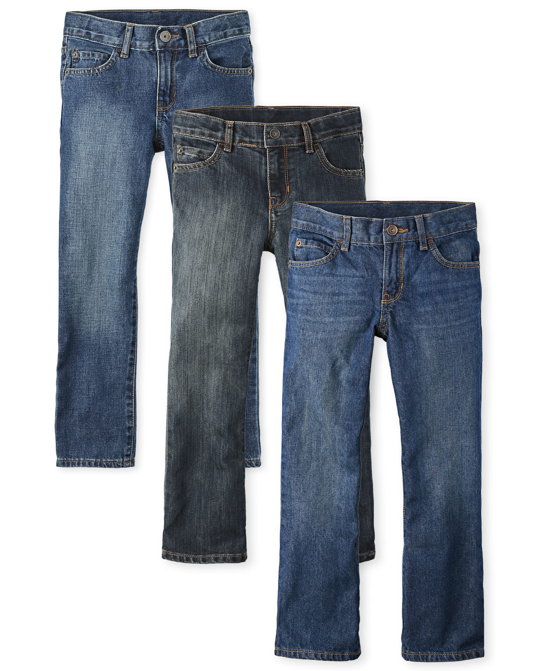 The Children's PlaceBoysMultipack Basic Bootcut Jeans Dark Jupiter/Dustbowl Wash/Med Indigo 3-Pack18