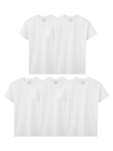 fruit of the loom boys cotton white t shirt underwear, - 5 pack white, x-small us