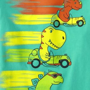 The Children's Place Baby Toddler Boys Short Sleeve Graphic T-shirt 3-pack, Dinos, 4T