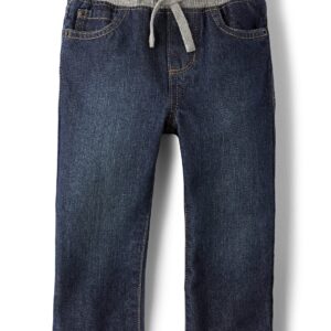 The Children's Place Baby Boys' Pull On Straight Jeans, Liberty Blue, 2T