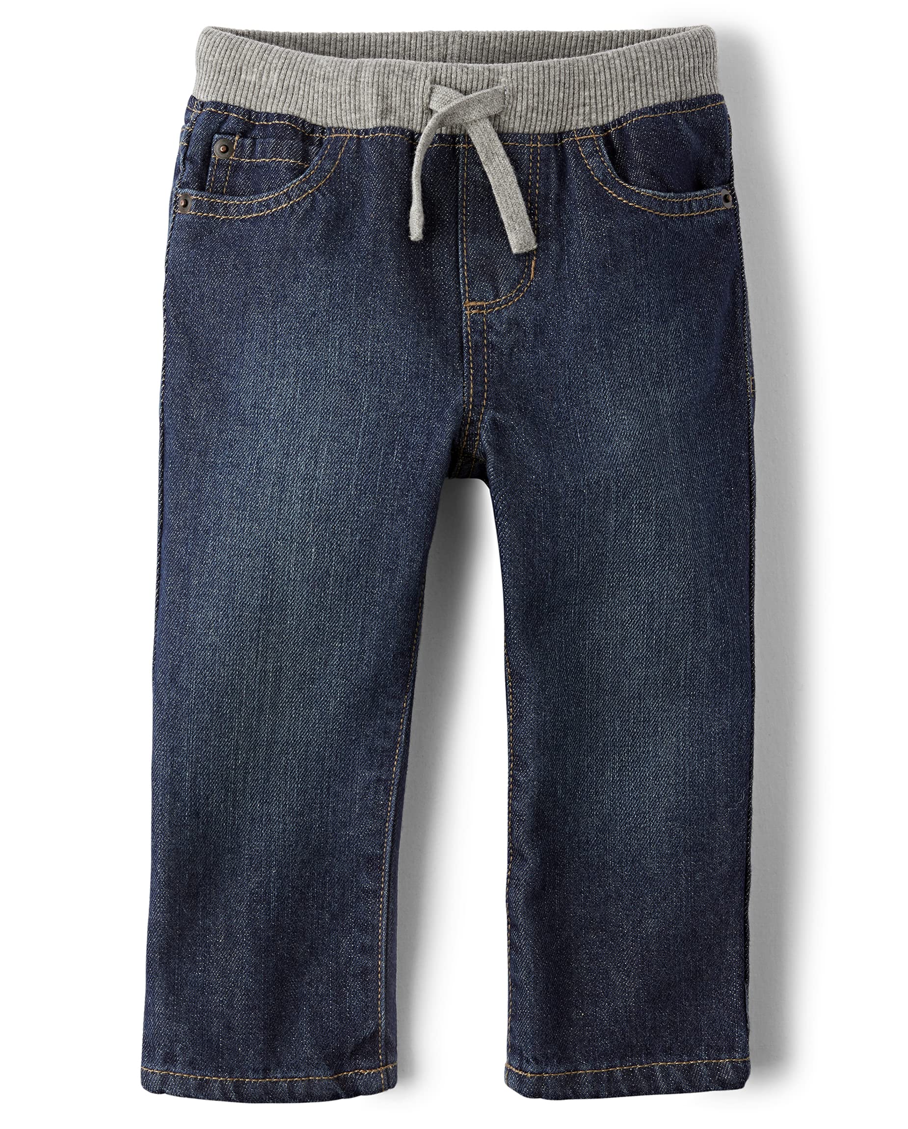 The Children's Place Baby Boys' Pull On Straight Jeans, Liberty Blue, 2T