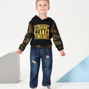 2 3 Year Old Boy Clothes Hoodie Baby Boy Winter Outfits Denim Jeans Baby Sweatsuit Outfit 2T 3T Boy Clothes Fall Camo