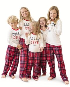 the children's place kids 2 piece family matching, christmas pajama sets, fleece, cousin crew, large