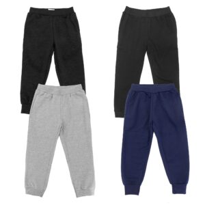 studio 3 boy’ sweatpants – 4 pack active french terry jogger pants (size: 5/6)