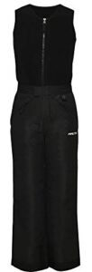 arctix kids limitless fleece top bib overalls, black, medium