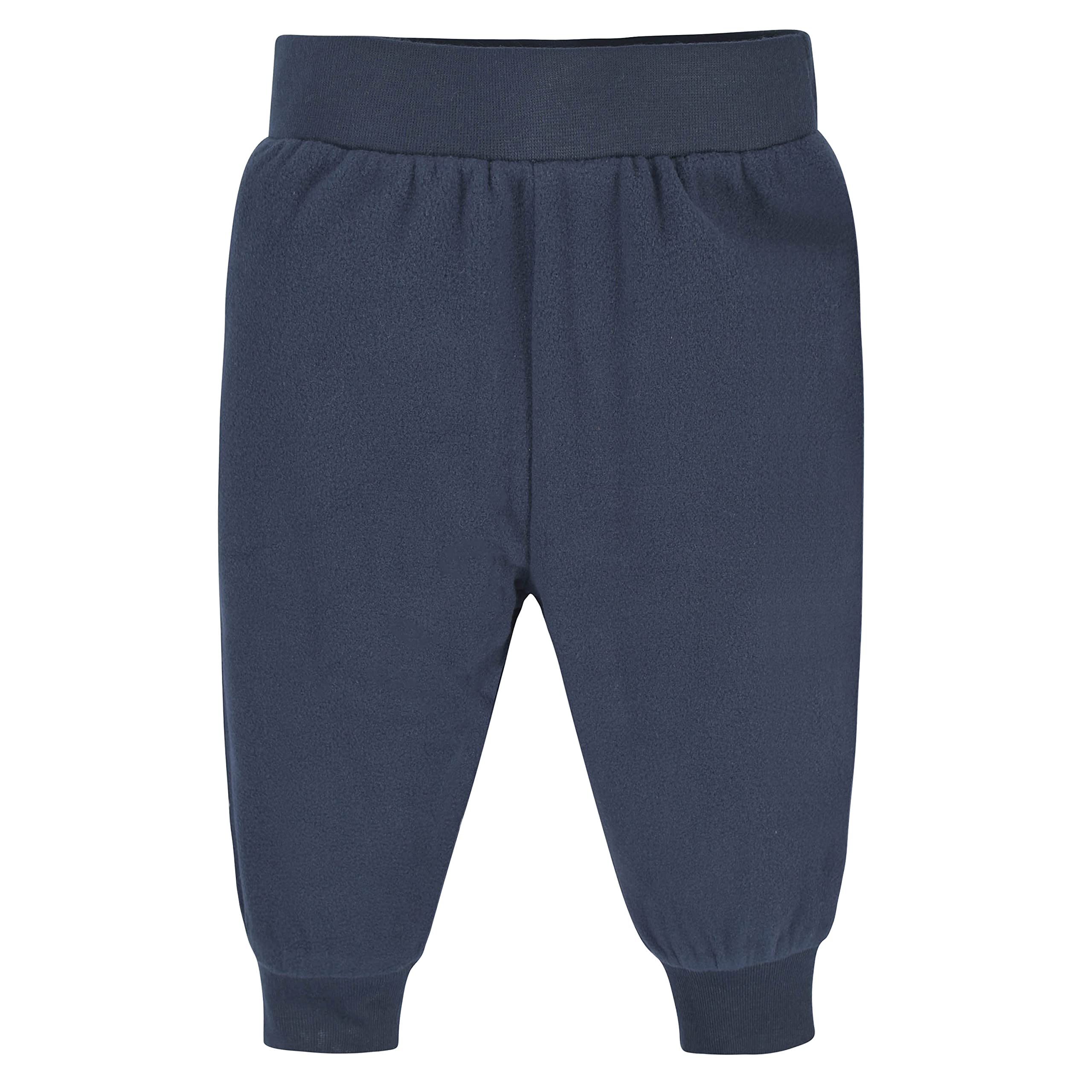 Gerber Baby Boys' 4-Pack Microfleece Pants, Navy/Gray, 6-9 Months