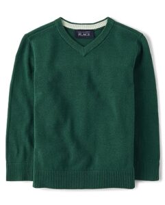 the children's place baby boy's and toddler long sleeve holiday sweater, green, 3t