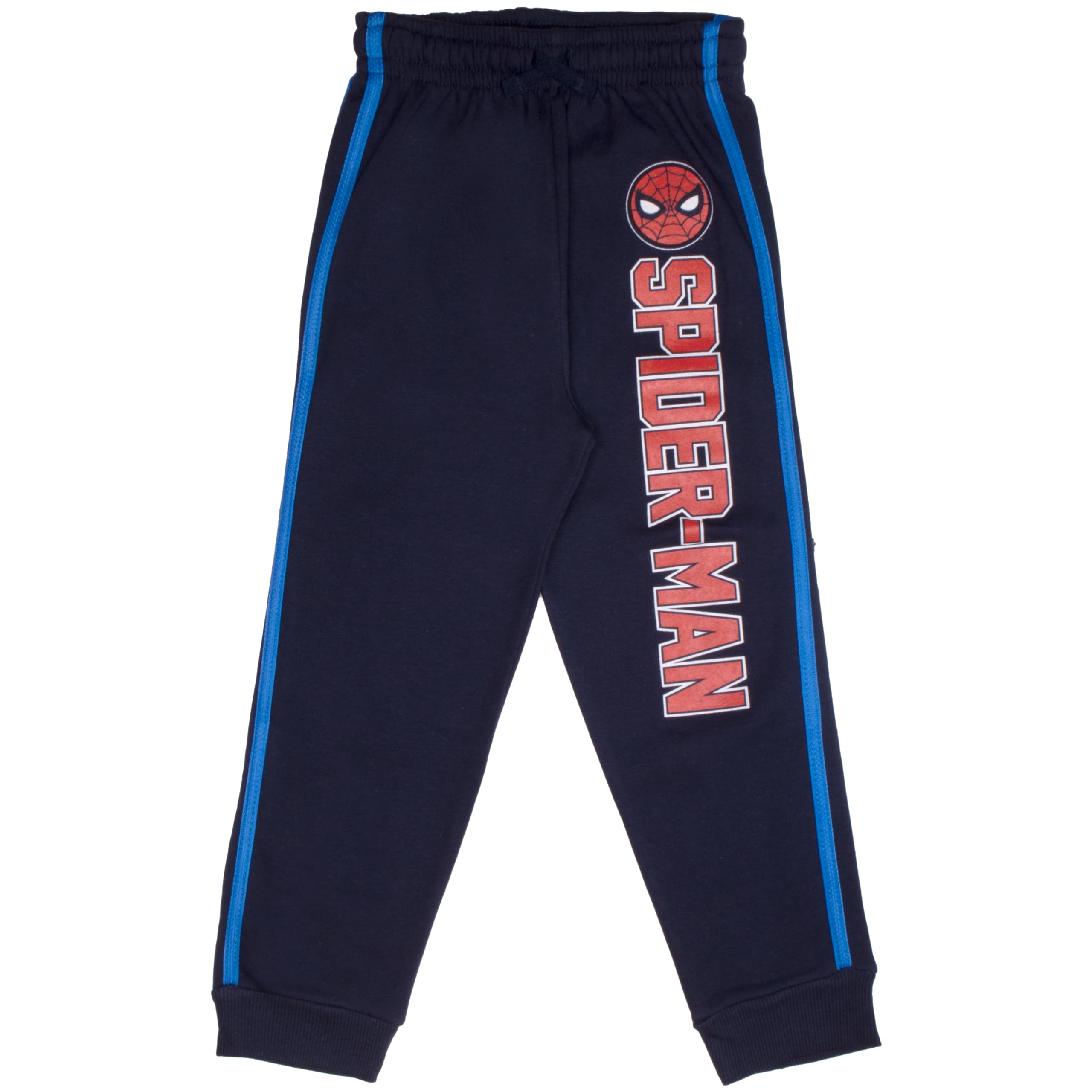 Marvel Superheroes Avengers and Spider-Man 2-Piece Set, Boys Long Sleeve Active Mesh T-Shirt & Pants 2-Pack Bundle Set (Size 5/6, Royal)