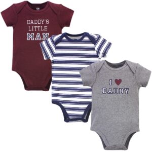 hudson baby unisex cotton bodysuits, boy daddy, 3-6 months