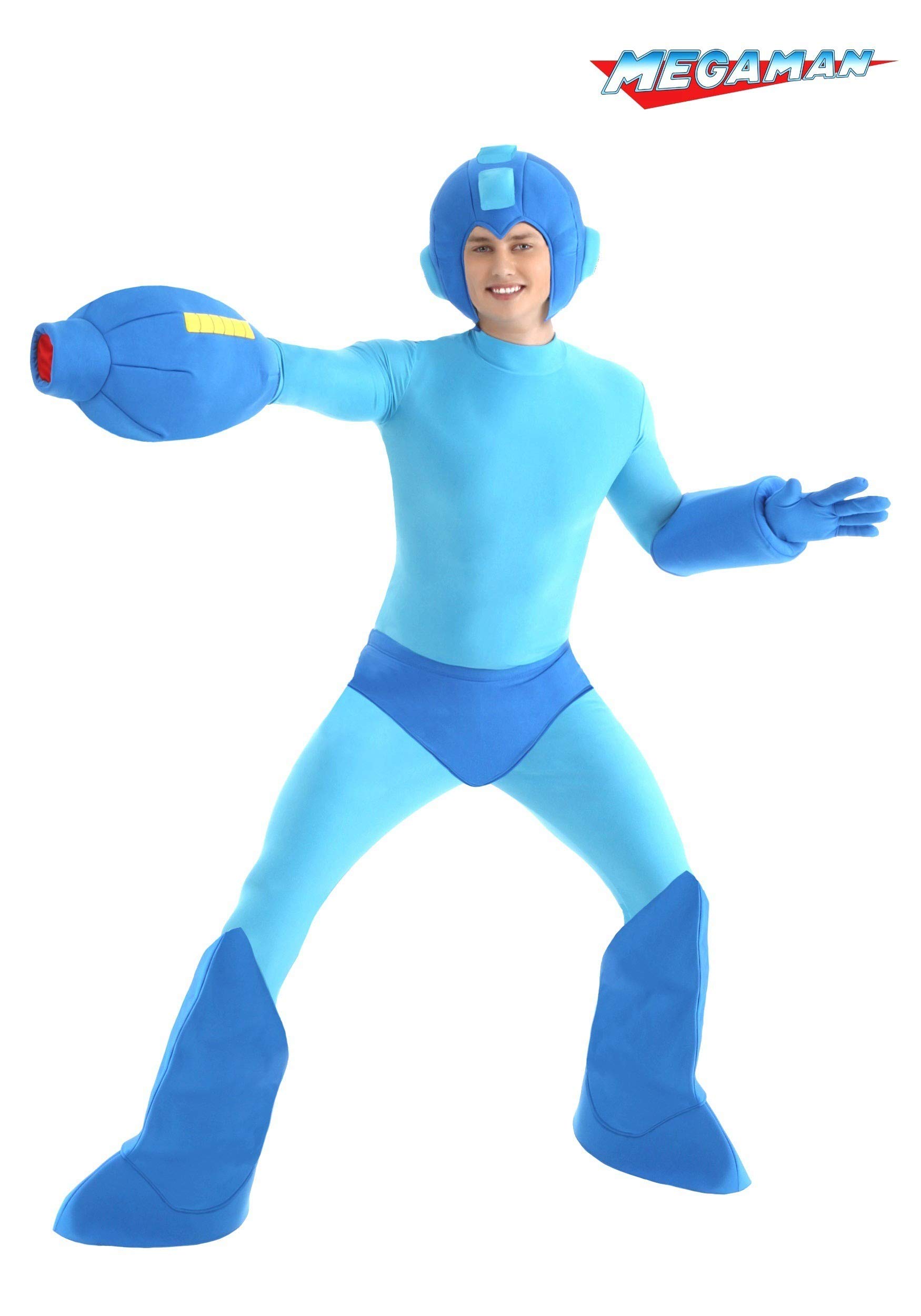 Fun Costumes Men's Capcom Blue Mega Man Costume, Classic Video Game Rockman Cosplay X-Large