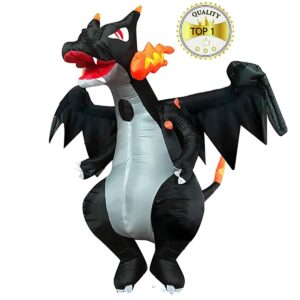 Dinosaur Costumes For Adults, Blow Up Dinosaur Costume, Inflatable Costume, Fire Breathing Evil Dragon For Party(Charizard)