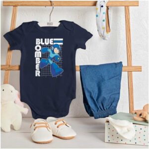 Brisco Brands Mega Man Video Game Blue Bomber Baby Romper Boys or Girls