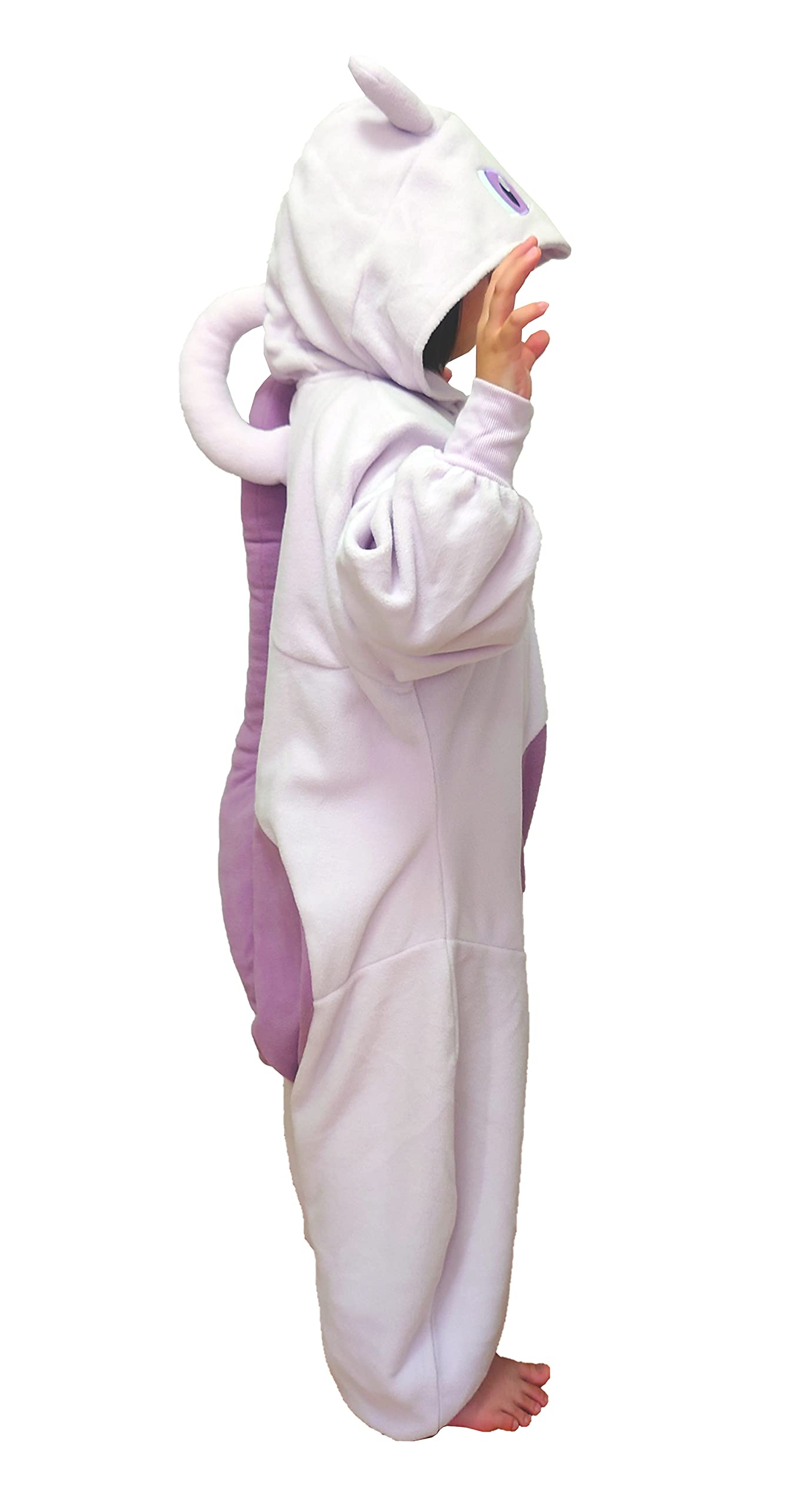 SAZAC Kigurumi - Pokemon - Mewtwo - Onesie Jumpsuit Halloween Costume -Kids Size (5-9 Year Old) Purple