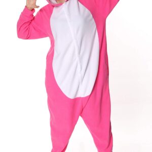 Markest Onesie Unisex Adult Pajamas Animal Rose Red Shark Cosplay Costume Sleepwear,M